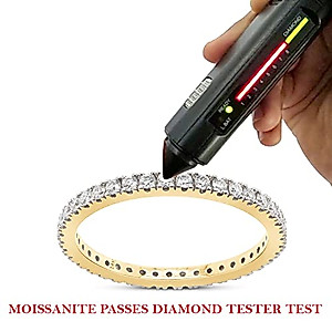 SAVEARTH DIAMONDS 1/2 ct. t.w Lab Created Moissanite Diamond Full Eternity Stackable Wedding Band Ring In 14K Solid Yellow Gold Jewelry For Women (VVS1 Clarity, 0.50 Cttw)-7