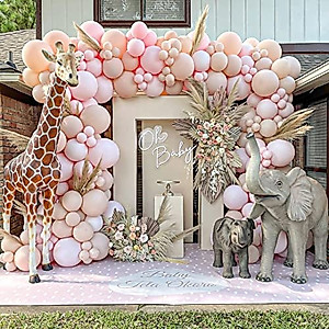 Pink Balloons 85 pcs Light Pink Balloons Garland Arch Kit 5/10/12/18 Inch Different Sizes Pastel Pink Latex Balloons for Pink Birthday Party Decorations Baby Shower Wedding Gender Reveal Decorations
