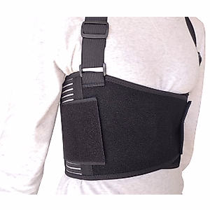 Solmyr Rib and Chest Support Brace, Broken Rib Brace, Breathable Rib Belt for Sore or Bruised Ribs Support, Sternum Injuries, Dislocated Ribs Protection, Pulled Muscle Pain (S)