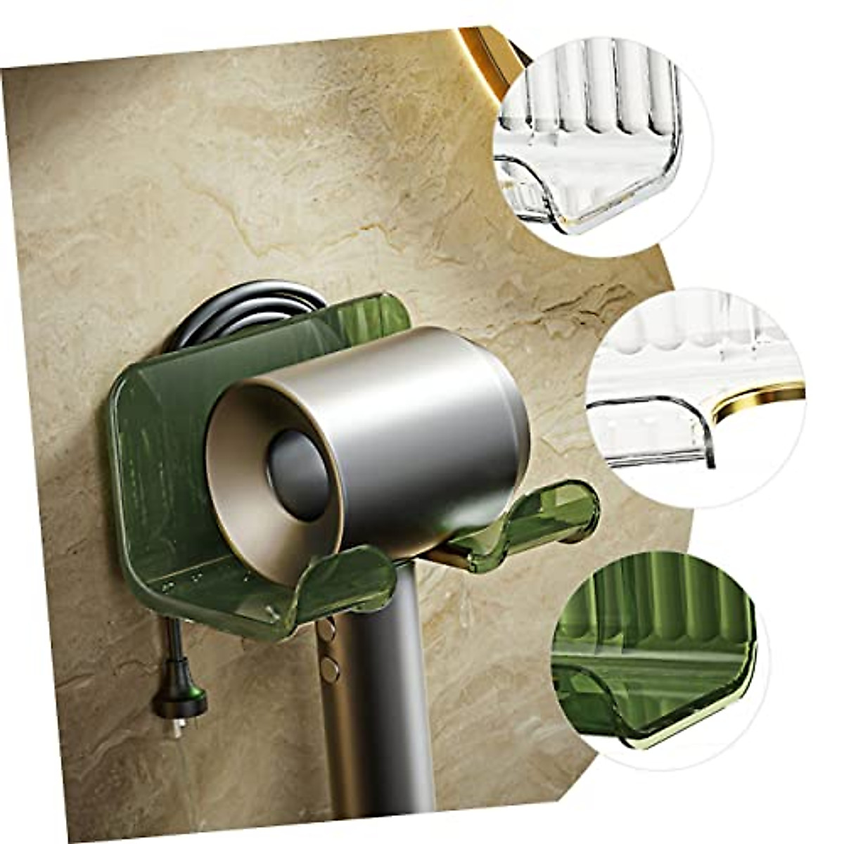 Homoyoyo 2pcs Hair Dryer Holder V Hair Dryer Hanging Shelf Toiletries Organizer Blow Dryer Holder Rack Wall Mounted Hair Dryer Rack Bathroom Blow Dryer Rack Storage Bracket Organizer