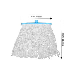 KOMBIUDA Replaceable Mop Head Cleaning Mop Head Mop Refill Vintage Mop Water Absorption Mop Commercial Mop Heads Mop Head Refill Mop Replacement Parts Industrial Mop Heads Mop Pads Plastic