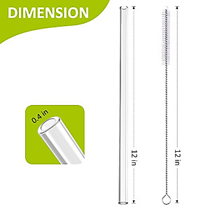 Bubbola Reusable Straws Compatible for Stanley Cup Straw 40 oz Replacement, Adventure Travel Tumbler Straws with Cleaning Brush, 12 inch Extra Long Tritan Plastic Straws for 40 oz