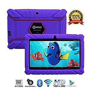 Contixo Kids Tablet K2 | 7" Display Android 6.0 Bluetooth WiFi Camera Parental Control for Children Infant Toddlers Includes Tablet Case (Purple)
