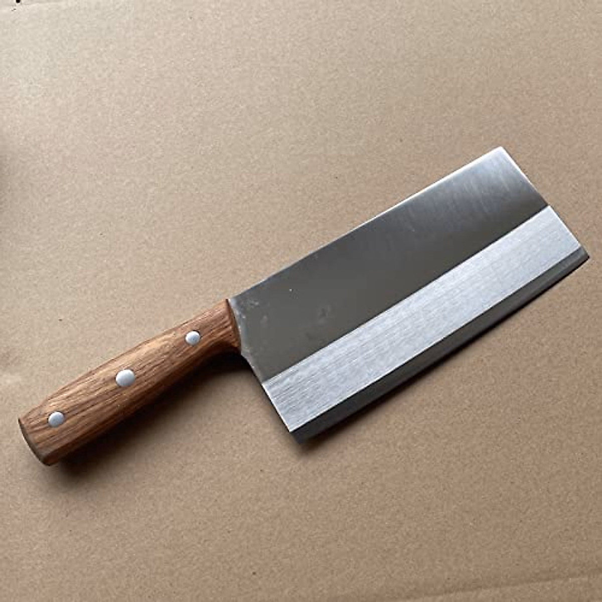 8Inch CHINESE CHEF'S KNIFE HEAVY DUTY VEGETABLE MEAT CLEAVER With Wood Handle