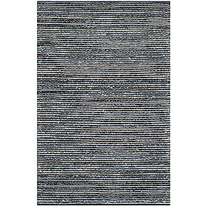 SAFAVIEH Cape Cod Collection Area Rug - 5' x 8', Blue & Natural, Handmade Flat Weave Braided Jute & Cotton, Ideal for High Traffic Areas in Living Room, Bedroom (CAP363A)
