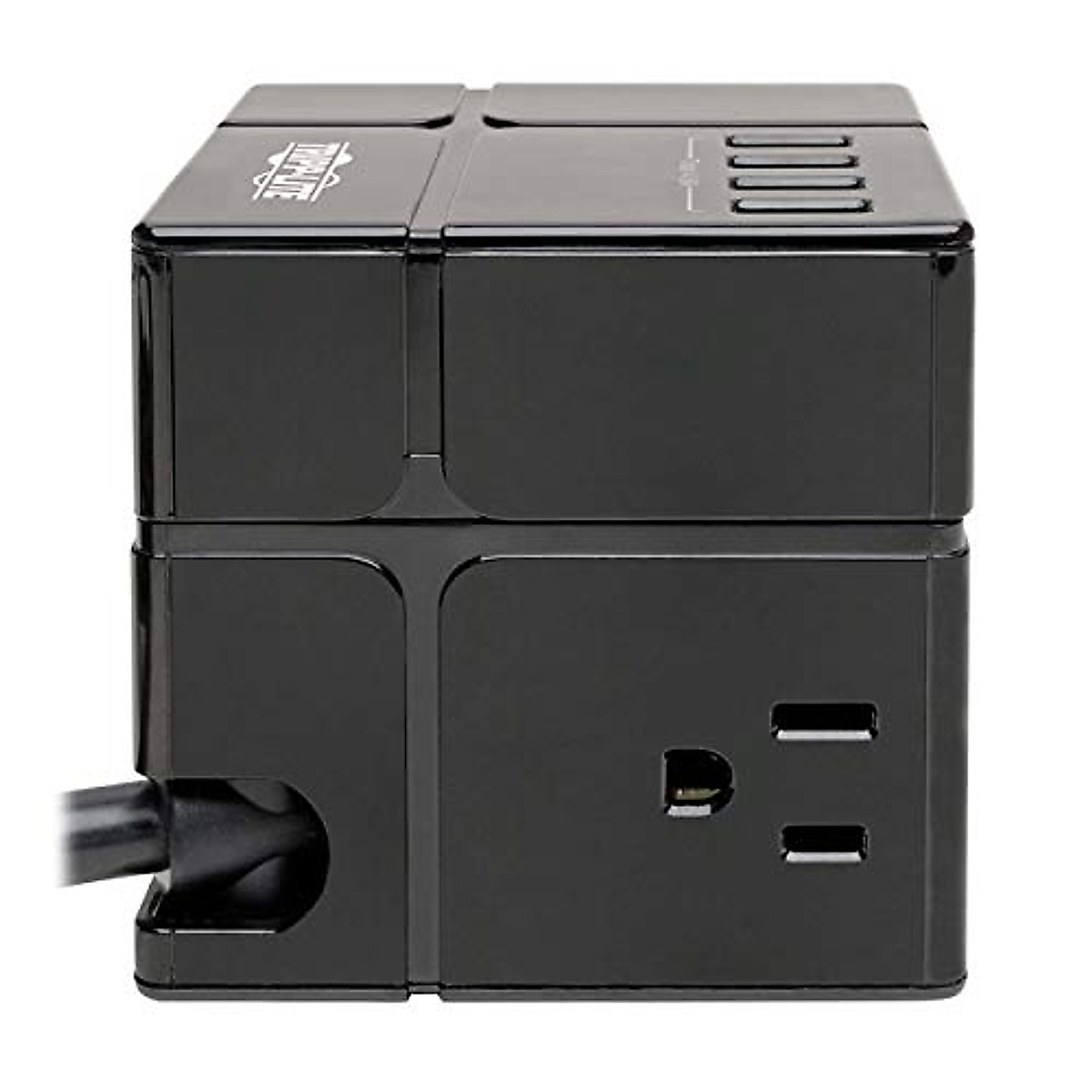Tripp Lite 3 Outlet Surge Protector with USB, Detachable Wall Outlet Surge Protector, 6 USB Ports, 6 ft. Cord, 540 Joules, Black, TLP366CUBEUSBB