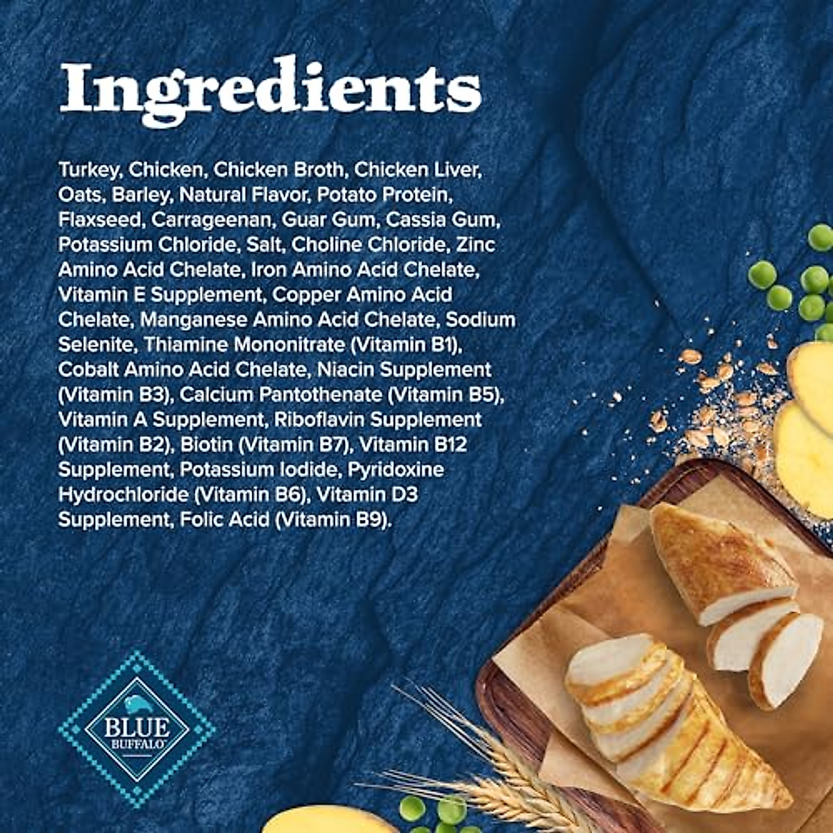 Blue Buffalo Wilderness Natural High Protein Wet Food for Adult Dogs, Turkey & Chicken Grill with Wholesome Grains, 12.5-oz Cans, 12 Count