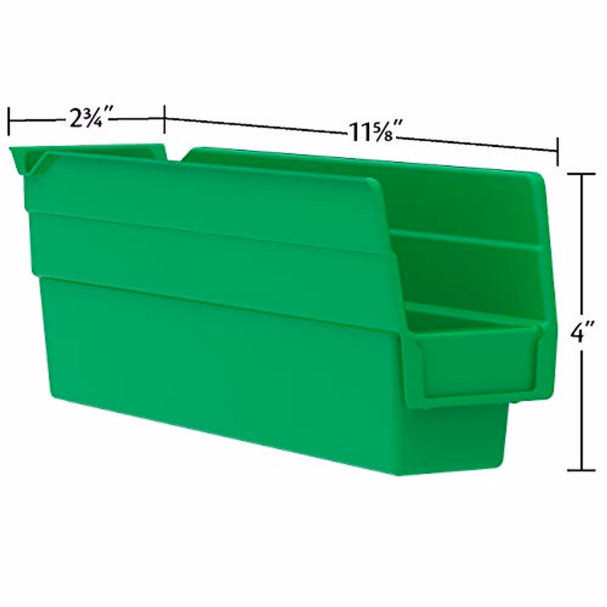 Akro-Mils 30110 Plastic Organizer and Storage Bins for Refrigerator, Kitchen, Cabinet, or Pantry Organization, 12-Inch x 3-Inch x 4-Inch, Clear, 24-Pack