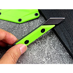 Ccanku C1146 Fixed Blade Knife,440C Blade G10 Handle EDC Tool Knife for Outdoor, Camping, Hiking, Fishing with kydex Sheath (Light Green)