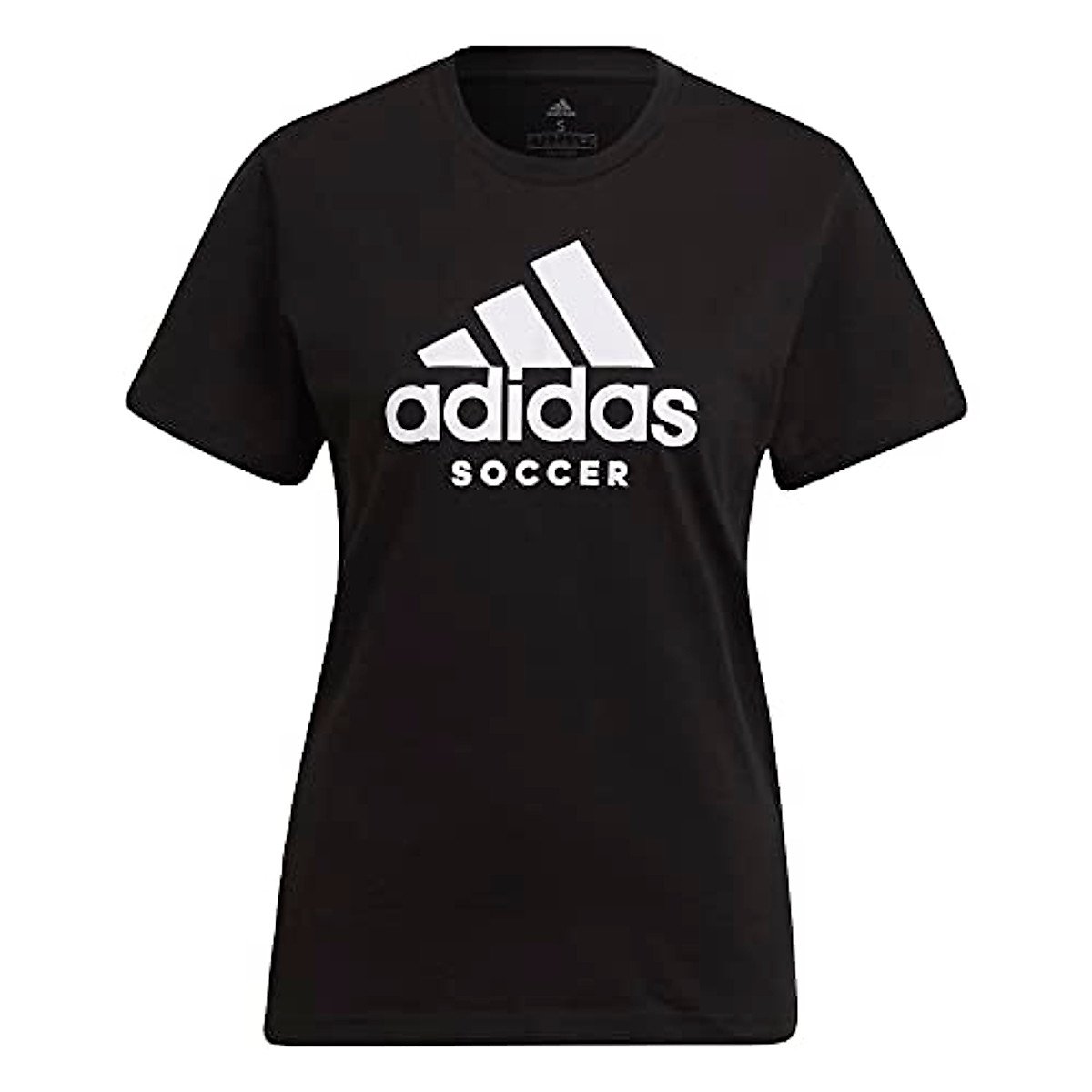 adidas Women's Soccer Logo Tee, Black, X-Small
