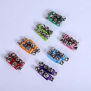 ibasenice Cheerleading Wrist Instrument Decorations Red Kids Band Chain Performance Musical Bell Rattle Jingle Adjustable Toys Bells Ankle Rhythm Bracelets Kid Foot Dance Ring Adorable