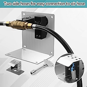 24" x 8" Drop-in Fire Pit Pan, Rectangular Stainless Steel Natural & Propane Gas Firepit Insert Kit with H-Burner, Spark Ignition and Propane Hose Kit for Indoor & Outdoor, Rated for up to 120,000 BTU
