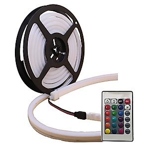 YXHL DC12V Neon Led RGB Rope Light, Flexible/Waterproof/Multi-Color/Remote Control for Home/Garden/Architectural Decoration (10 FT / 3 Meters, RGB)