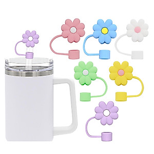 Straw Cover for Stanley Cup, 6Pcs 10MM Straw Covers Cap Toppers for Stanley Cup 40&30 Oz, Straw Tip Covers for Stanley Cups Accessories