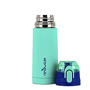 Reduce Water Bottle for Kids, Frostee 13 oz - Reusable Insulated Stainless Steel Water Bottle - Leak Proof and Hygienic Flip-Top Lid - Gripster Finish, Marine