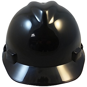 MSA V Cap Style Hard Hats w/FasTrac III Suspensions and Handy Tote Bag - Black