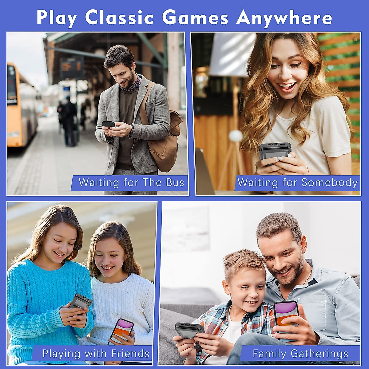 Chu9 Game Phone Case, 168 Built-in Small Video Games, Red, Compatible with iPhone 11 Pro
