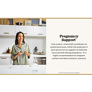 Solgar Folate 666 mcg DFE (Folic Acid 400 mcg), 250 Tablets - Heart Health - Prenatal Support - Non-GMO, Vegan, Gluten Free, Dairy Free, Kosher - 250 Servings