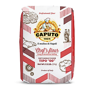 Antimo Caputo Chefs Flour - Italian Double Zero 00 - Soft Wheat for Pizza Dough, Bread, & Pasta, 2.2 Lb (Pack of 2)
