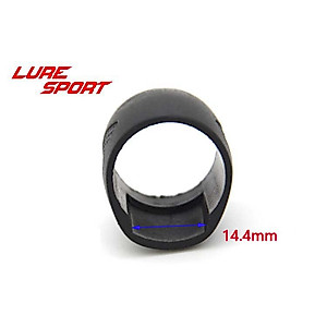 LureSport 18pcs Graphite Slip Rings Reel Seat Hoods for Ice Fishing Rod Building Component Repair Rod DIY Accessory