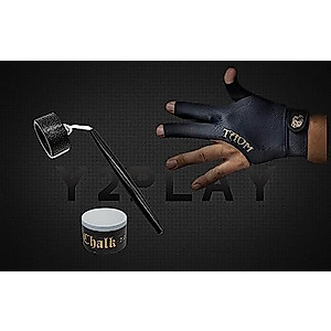 Y2PLAY Circle Pocket Chalker Pack - Taom Pool 2.0 Chalk and Taom Left Hand Extra Large Glove