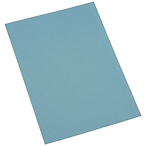 Q Connect 180gsm Light Weight Foolscap Square Cut Folder - Blue