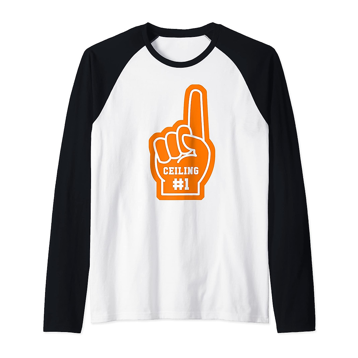 Ceiling Fan Funny Group Halloween Costumes Team Foam Finger Raglan Baseball Tee