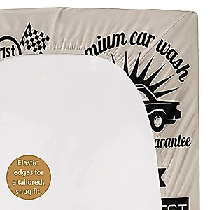 Microfiber Fitted Crib Sheets, Boy Car Print Bedding Cover,Toddler Mattress Ultra-Soft Breathable Sheet,Fits Baby Standard Crib Mattress Sheet 28"x 52"x 8'' Baby Boys Girls