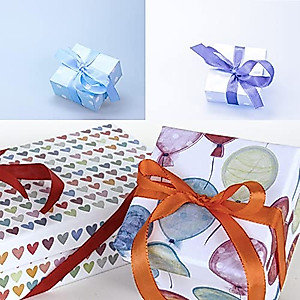 Orange Satin Ribbon Holloween for Gift Wrapping 3/8 inch,25 Yards Continuous Ribbons Roll,Christmas Gift Ribbon Thick Solid Fabric Ribbon for Crafts,Wedding Car,Hair Bow Making,Wreath,Bouquet,Balloons