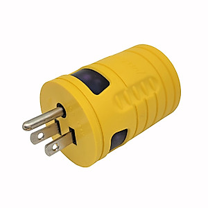 Parkworld 691753 Household Regular 15A Plug 5-15P to L5-30R Generator 3-Prong 30 AMP Locking Female Adapter
