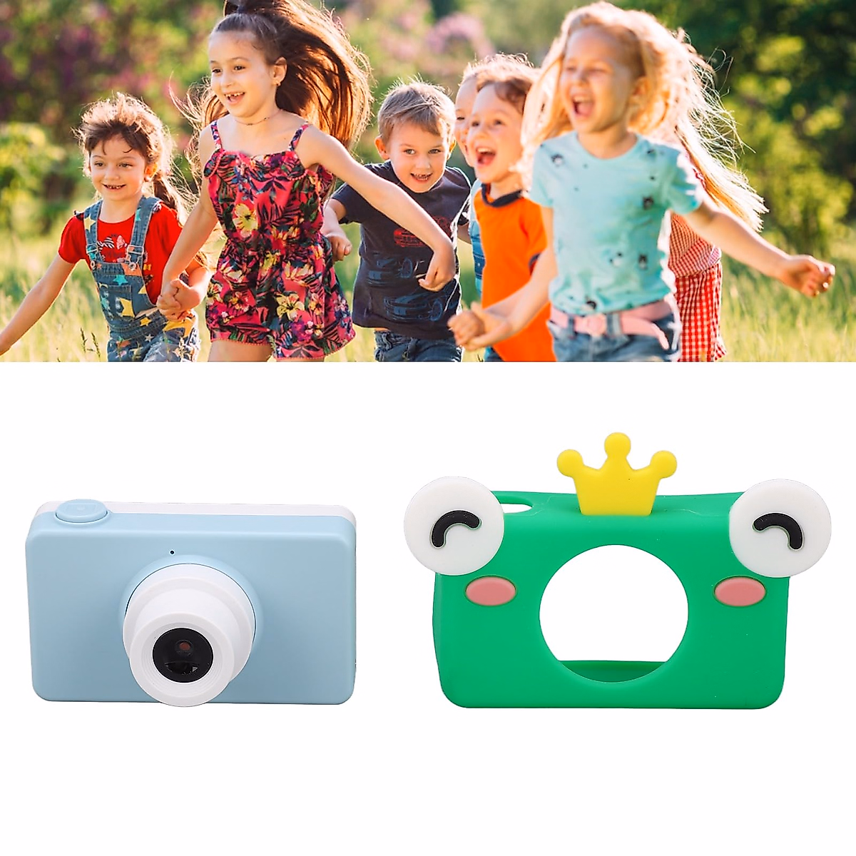 Kids Camera, 32MP Cartoon Pattern Photo Record Digital Camera, 1080P Mini Portable Kids Selfie Camera for Boys, Girls, Gifts, Birthday 5V 1A
