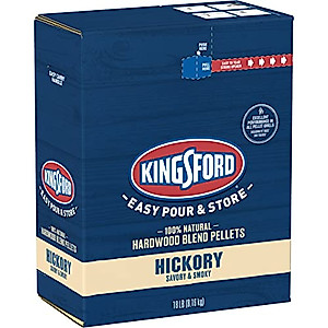 Kingsford 100% Natural Hickory Hardwood Blend Pellets - for All BBQ Grills & Smokers, 18 lbs