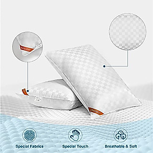 Swandream Cooling Standard Size Pillows Set of 2, Soft and Skin Friendly Down Alternative Pillow for Sleeping, Breathable Pillow for Back, Stomach or Side Sleepers, White, 20 * 26 Inches