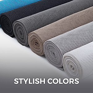 Home Genie Drawer Liner and Bathtub Mat, Drawer Liner Size 12IN x 20FT in Pure White, Non Adhesive Roll, Bath Mat Size 31x15 in Clear, Machine Washable, 2 Item Bundle