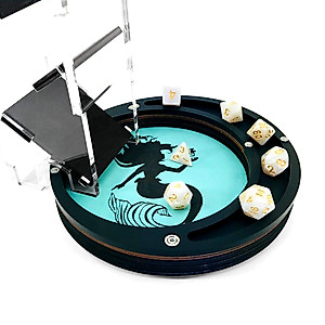 C4Labs 7.25" Padded Vegan Leather Eclipse Dice Tray - Mermaid