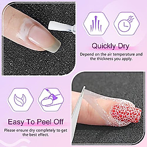 SAVILAND Liquid Latex for Nails, 30ML Latex Nail Polish Barrier Peel Off - Latex Tape Peel Off for Nails Cuticle Guard Skin Barrier Protector Nail Latex with Tweezers for Home DIY Nail Art Salon