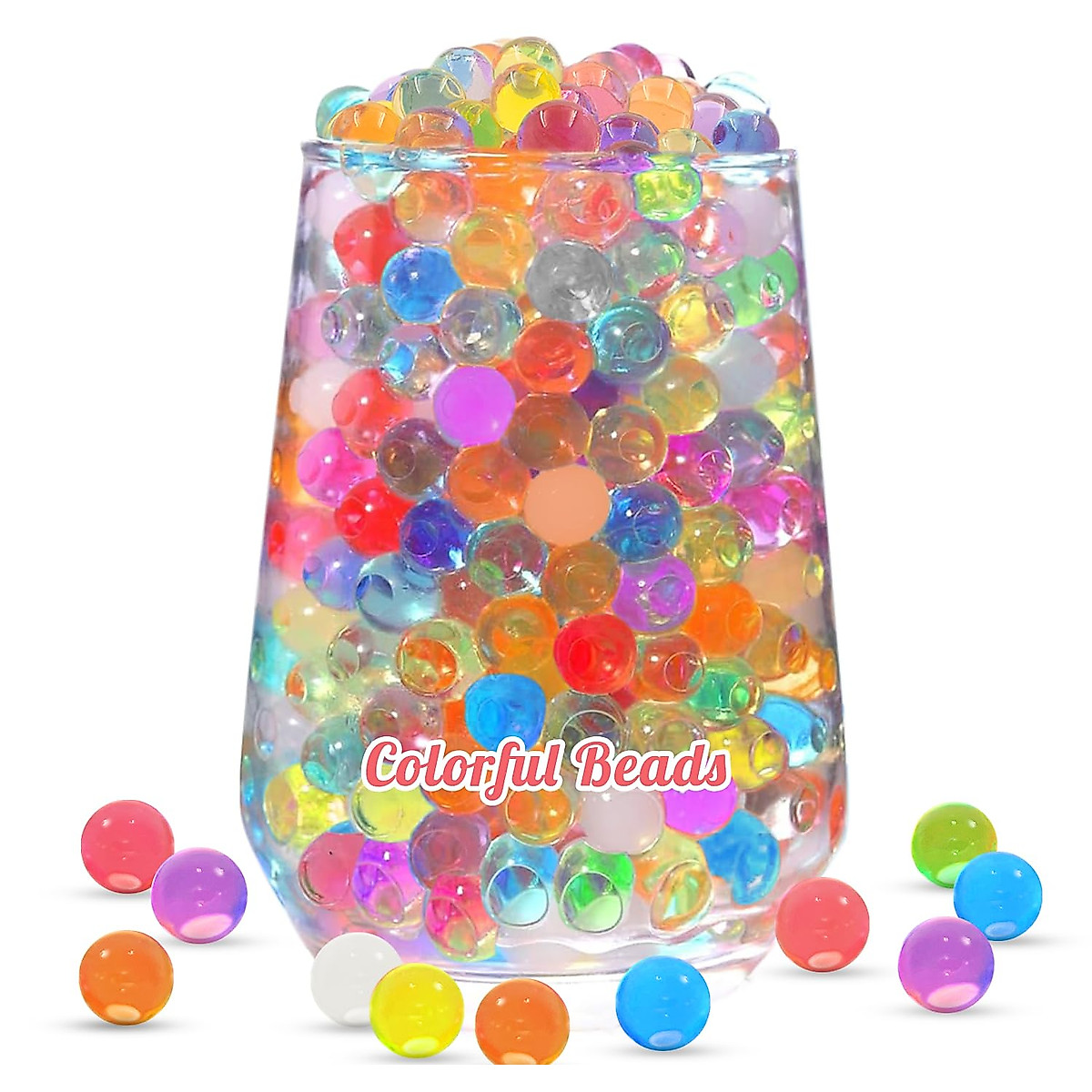 ORIKASO 150,000 Mix Water Gel Beads for Vases,Vase Fillers for Floating Pearls, Floating Candle Making, Wedding Centerpiece, Floral Arrangement, Soilless Planting,for Ages 14+