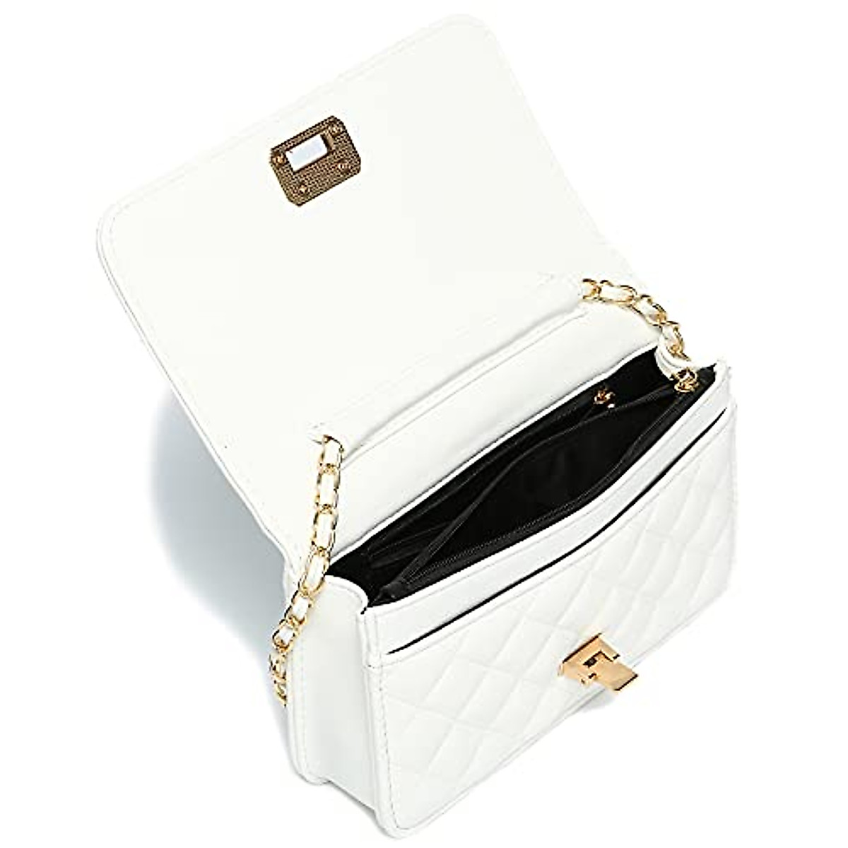 HAKSIM Women Shoulder Bag Quilted Crossbody Purse Designer Lattice Leather Chain Bag