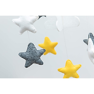 Baby Crib Mobile by Cheeky Owl - Dreamy Cloud and Stars for Nursery Decor and Ceiling Decoration, Gender Neutral, and Handmade Premium Materials