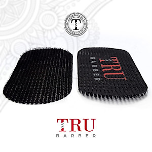 TRU BARBER HAIR GRIPPERS ® 2 COLORS BUNDLE PACK 4 PCS for Men and Women - Salon and Barber, Hair Clips for Styling, Hair holder Grips (Red/Black)