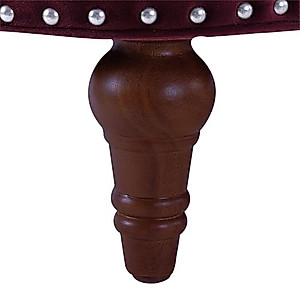 MAKLAINE Contemporary Hardwood 68.5" Loveseat in Burgundy