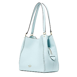 Kate Spade New York Kate Spade leila pebbled leather whipstitch medium triple compartment shoulder bag, Dewy Blue