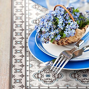 Heat Resistant Table Runners Trivet - Protects Furniture and countertop from hot Dishes and Scratches, Unique Design Create by an Artist, IRI-GIRI Runner and Trivet – 7253 Toscana 40 X 12