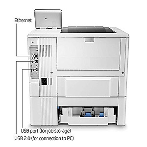 HP LaserJet Enterprise M507x Wireless Monochrome Printer with built-in Ethernet, 2-sided printing & extra paper tray (1PV88A)