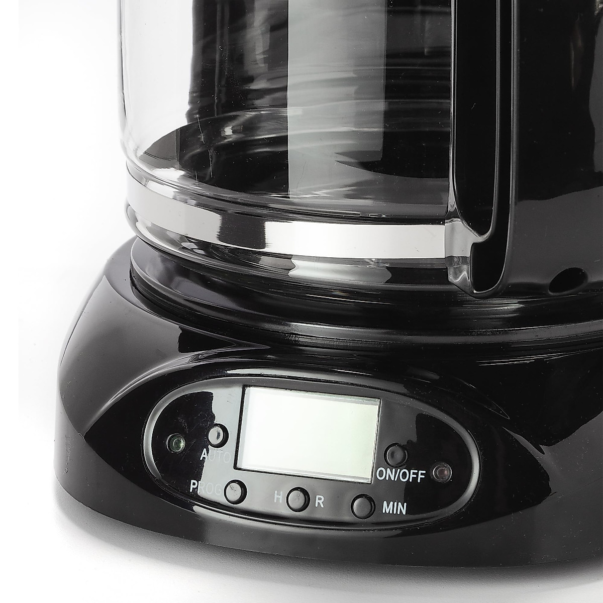 Dominion 15-Cup Deluxe Digital & Programmable Drip Coffee Maker, Auto Keep Warm Function, Anti-Drip System with Permanent Filter and Borosilicate Glass Carafe, One-Touch Operation, Black