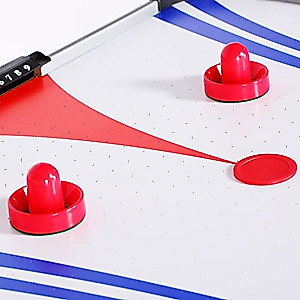 Eros 5.5-Foot Folding Air Hockey Table (Jet Black), Perfectly Sized, Lightweight, Durable, Beginner/Intermediate Friendly, and Available in Two Vibrant Colors!