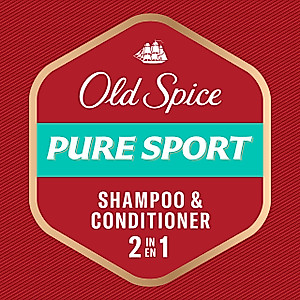 Old Spice Pure Sport 2in1 Shampoo & Conditioner for Men, 22 Fl Oz, 21.9 Fl Oz