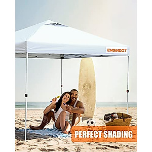 Pop Up Canopy Tent 10’ X 10’, ENGiNDOT Easy Set-Up Outdoor Canopy, Instant Canopy with Sidewall, Water Resistance Camping Canopy for Party/Exhibition/Picnic
