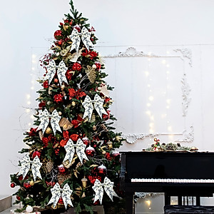 2 Roll 20 Yard Music Note Ribbon for Wreaths Themed Ribbon Polyester Ribbons for Craft Holiday Fabric Ribbons for Christmas Winter Gift Package Wrapping Bow Wedding Decor, 2.5 Inch Wide