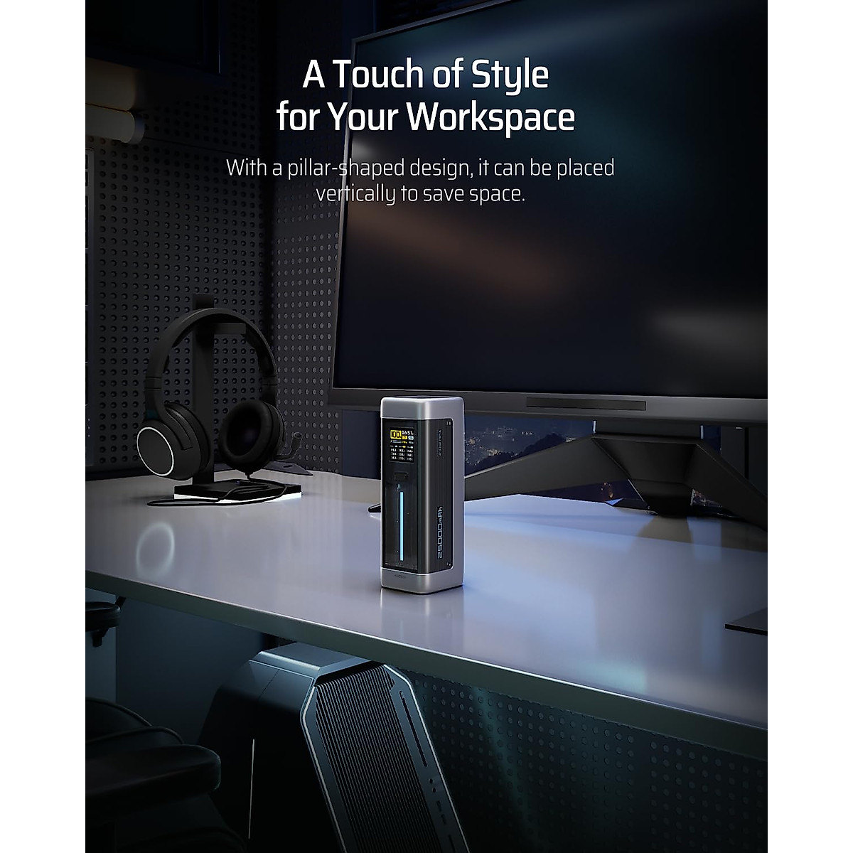 CUKTECH 20 Power Bank, 140W 25,000mAh Laptop Portable Charger, 3-Port, Smart TFT Display, PD3.1 PPS Protocol Battery Pack for MacBook Pro/Air, Surface Pro, iPhone 15/14, Samsung S24+, iPad and More